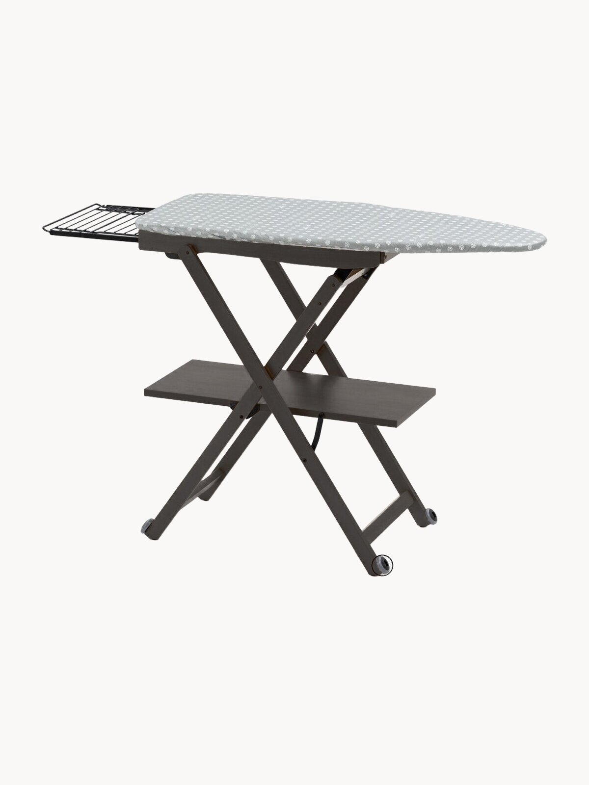 Гладильная доска Arredamenti Stirocomodo nero, Италия, деревянная, на колесах, с чехлом и матрасиком