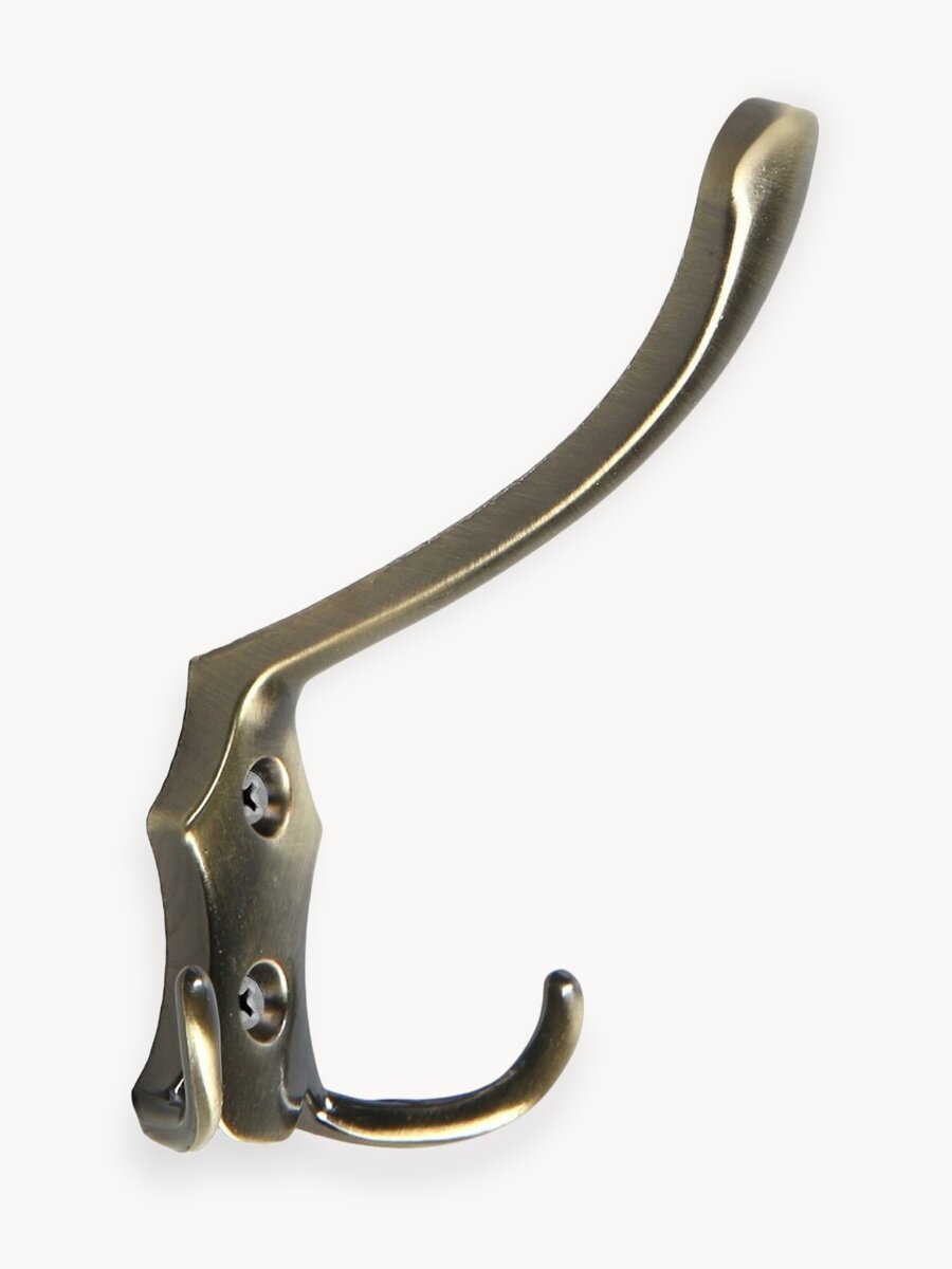 Крючок мебельный тундра TKT004, трехрожковый, бронза, металл