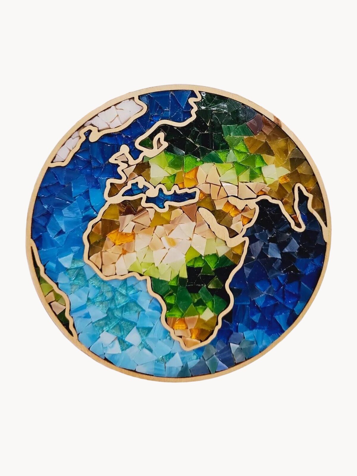 Набор для творчества мозаика стеклянная Планета Земля 16 см