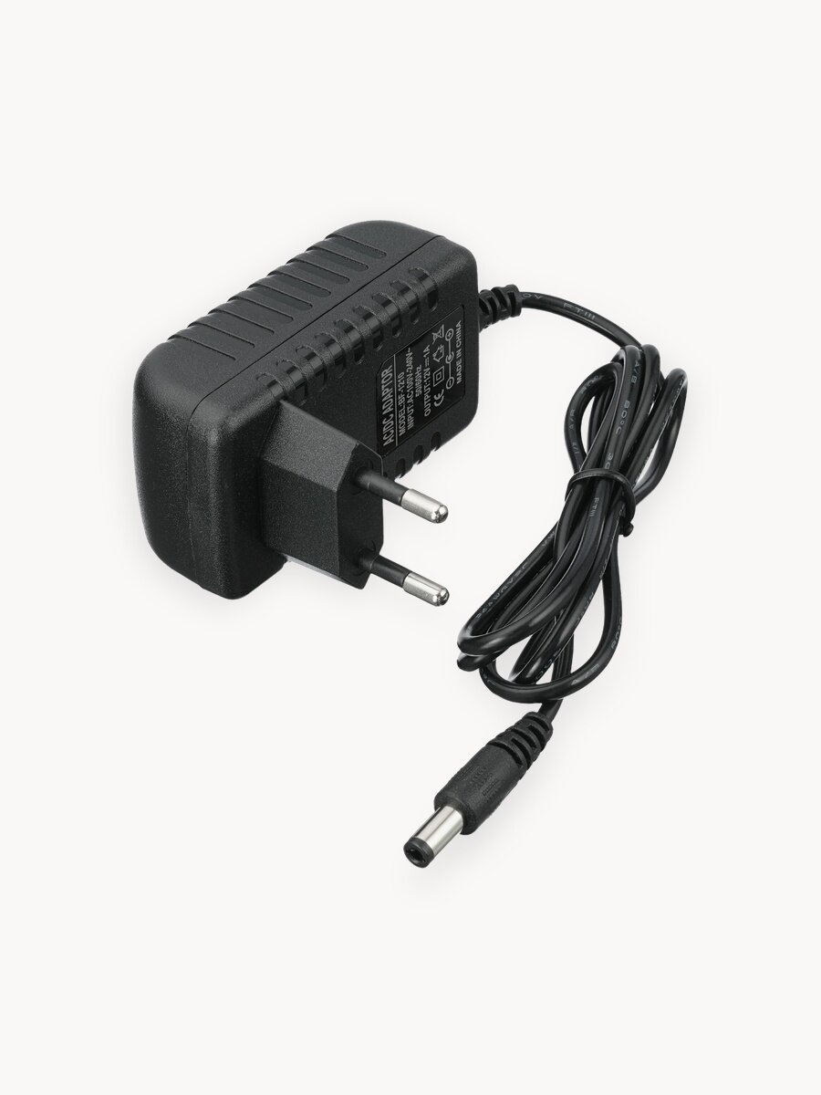 Блок питания AC 5.5x2.5мм, 12V, 1A, 12W, для ТВ приставок, видеокамер, светодиодных лент, электрических бритв