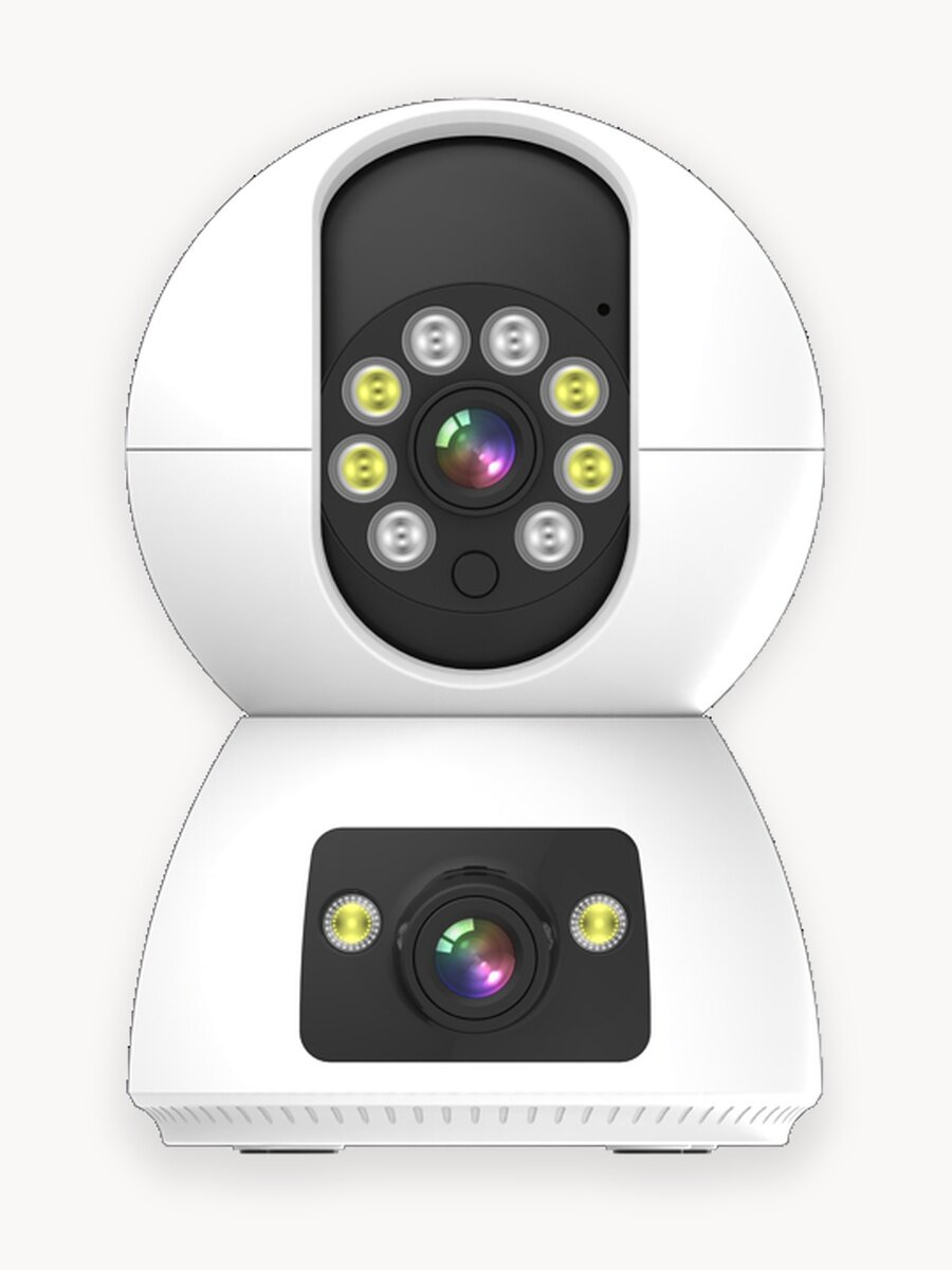 Камера видеонаблюдения WiFi iFEEL Duo IFS-CP009 для дома, поворотная с 2 объективами, ночной съемкой и датчиком движения