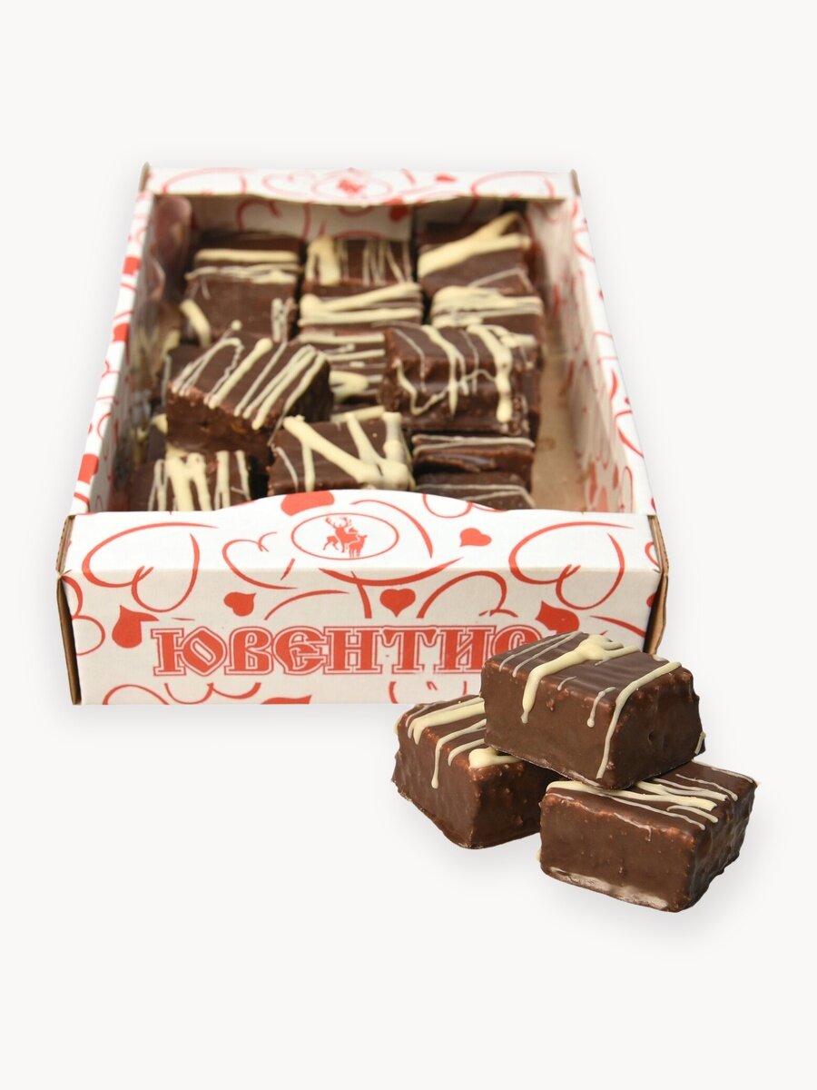 Конфеты Батончики суфле в шоколаде с бисквитом 500г по госту