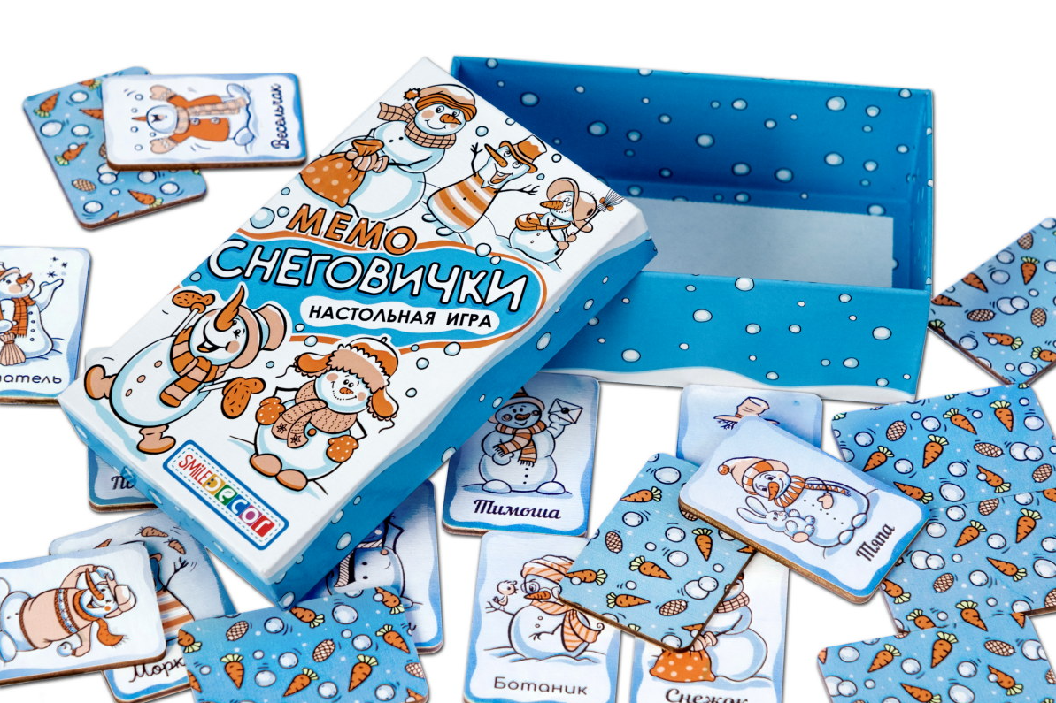**НГИгр(SmileDecor) Мемо Снеговички (дерев.) (П2119)