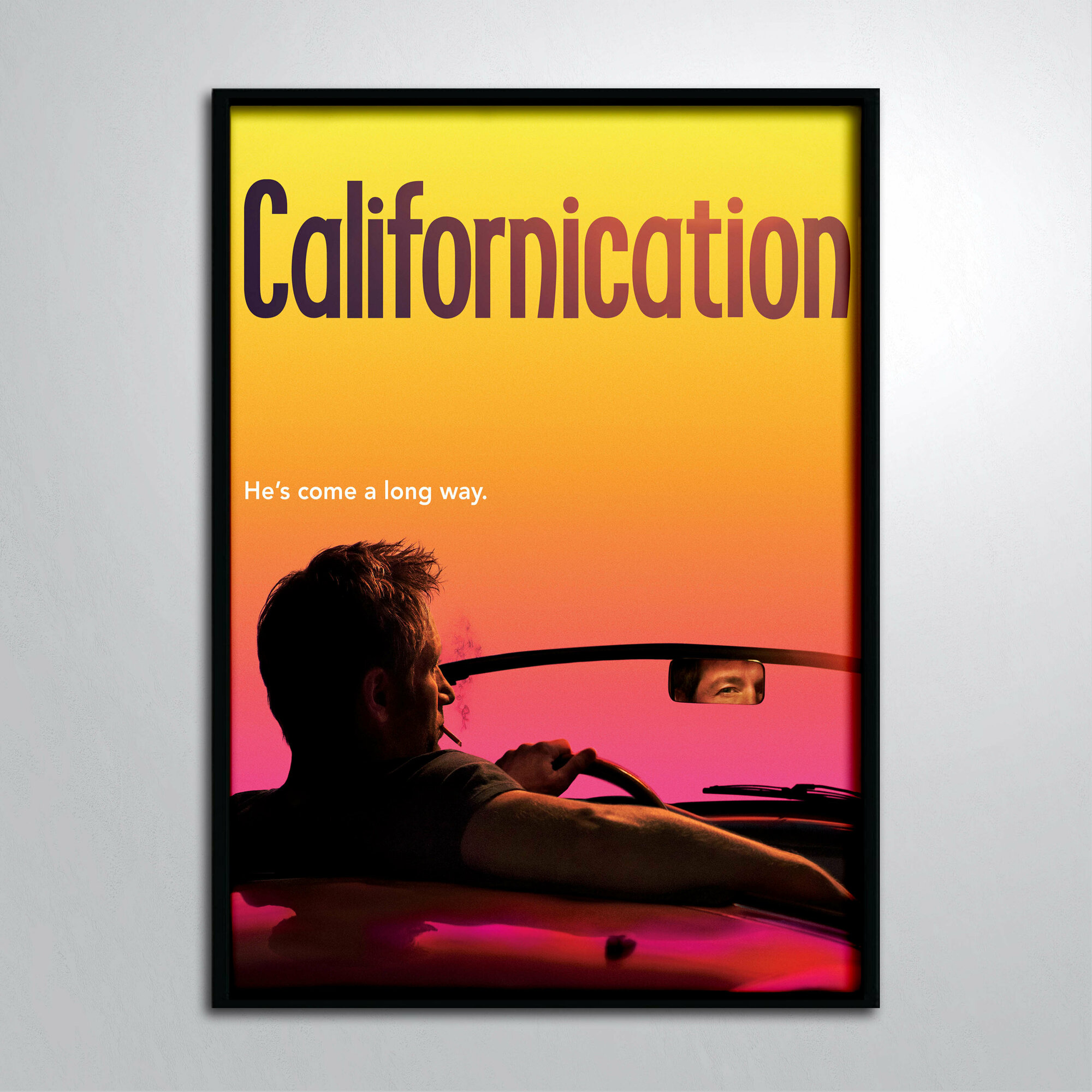 Постер в раме/Блудливая Калифорния Дэвид Духовны Закат Californication