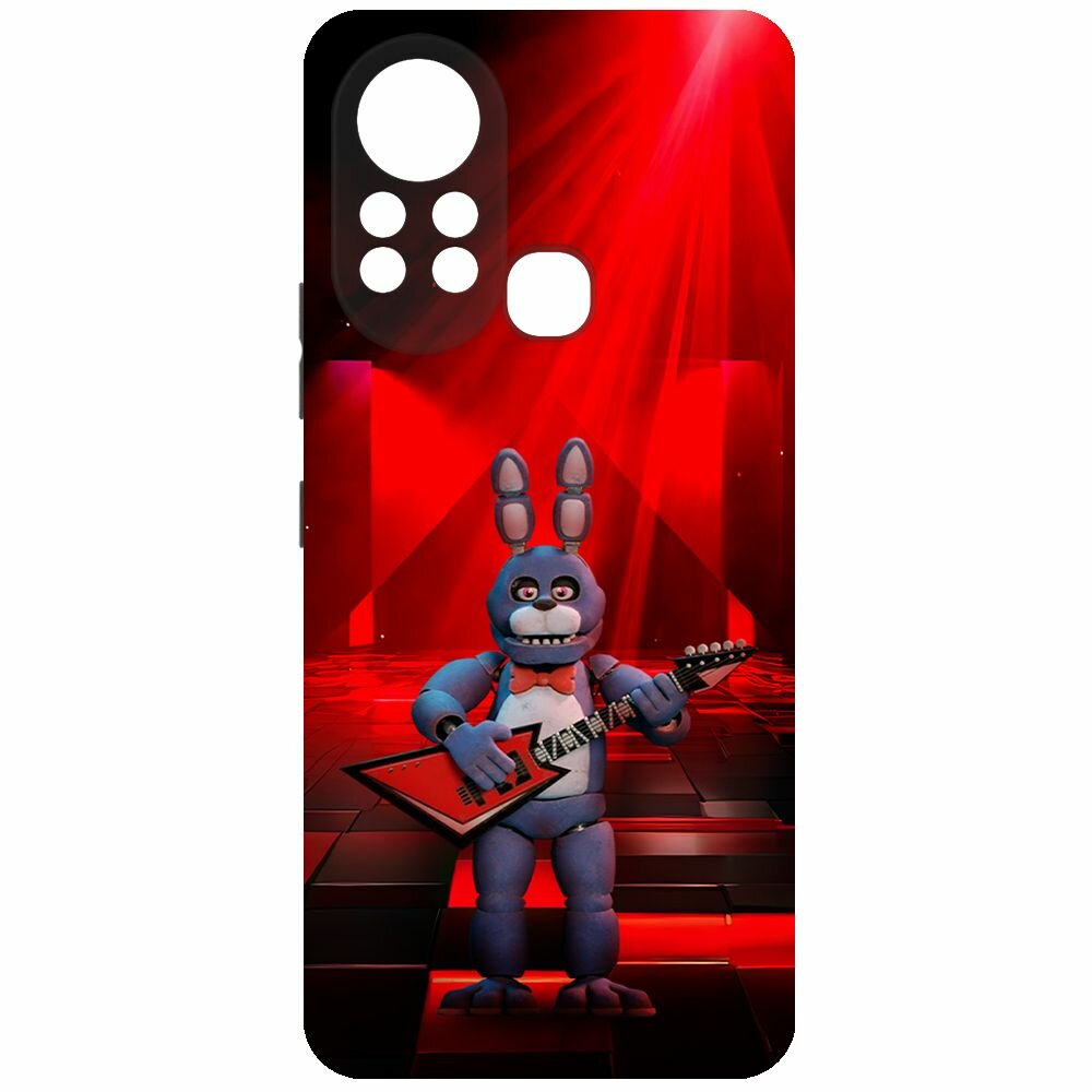 Чехол-накладка Krutoff Soft Case фнаф (FNAF) - Бонни с гитарой для INFINIX Hot 11S черный