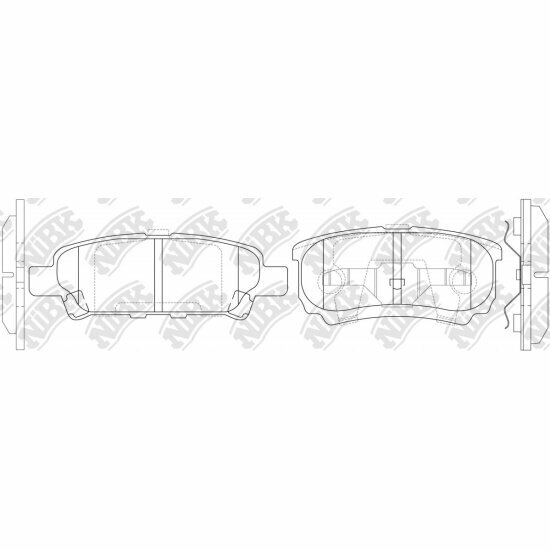 Колодки тормозные дисковые Nibk для MITSUBISHI Lancer, Outlander (03-) DODGE Caliber (06-) задние (4шт.)