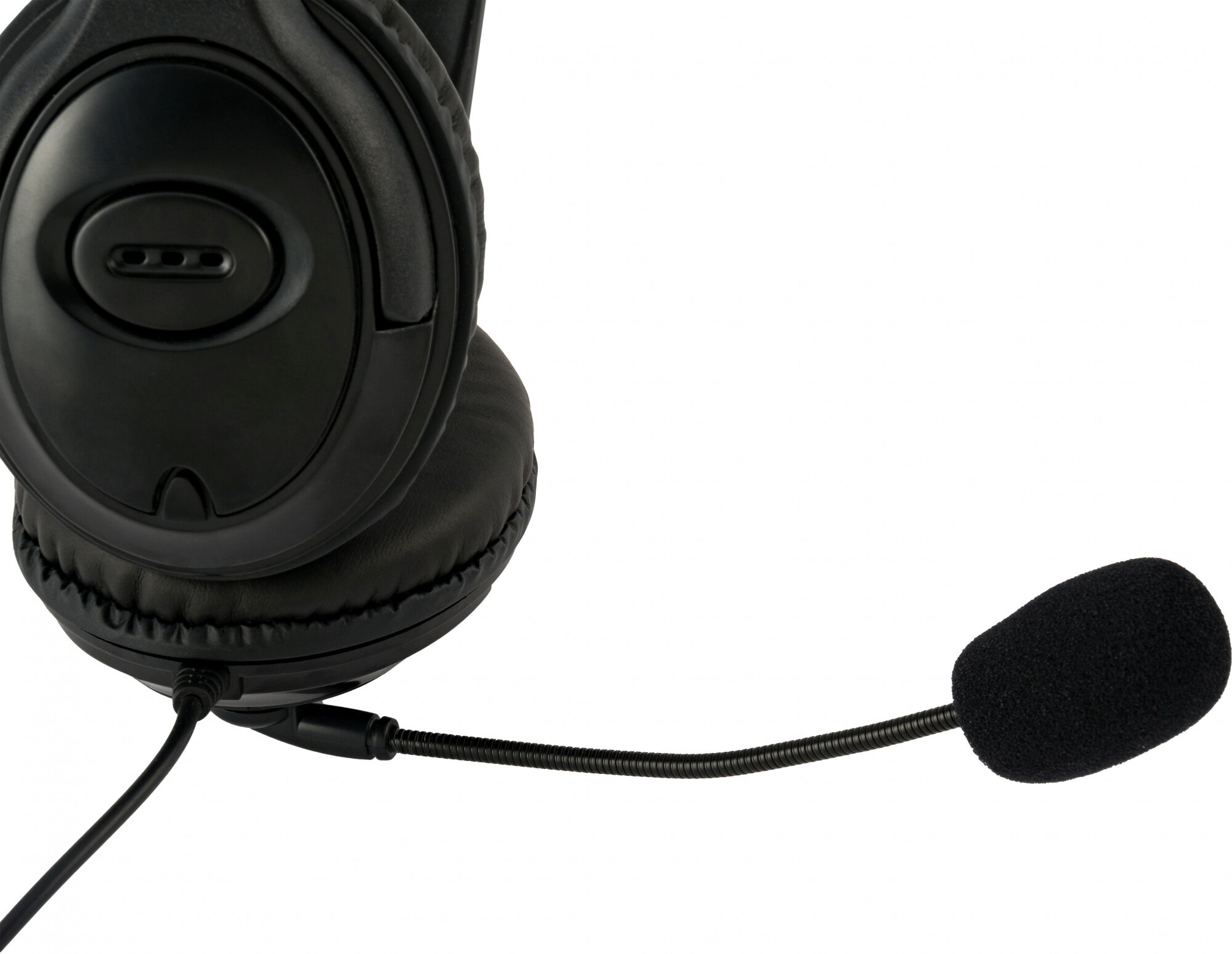 Наушники с OKLICK микрофоном HS-M400 черный 1.8м накладные