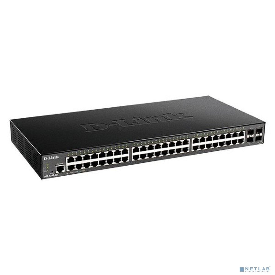 D-Link DGS-1250-52X/A1A Управляемый L2 коммутатор c 48 портами 10/100/1000Base-T и 4 портами 10GBase-X SFP+