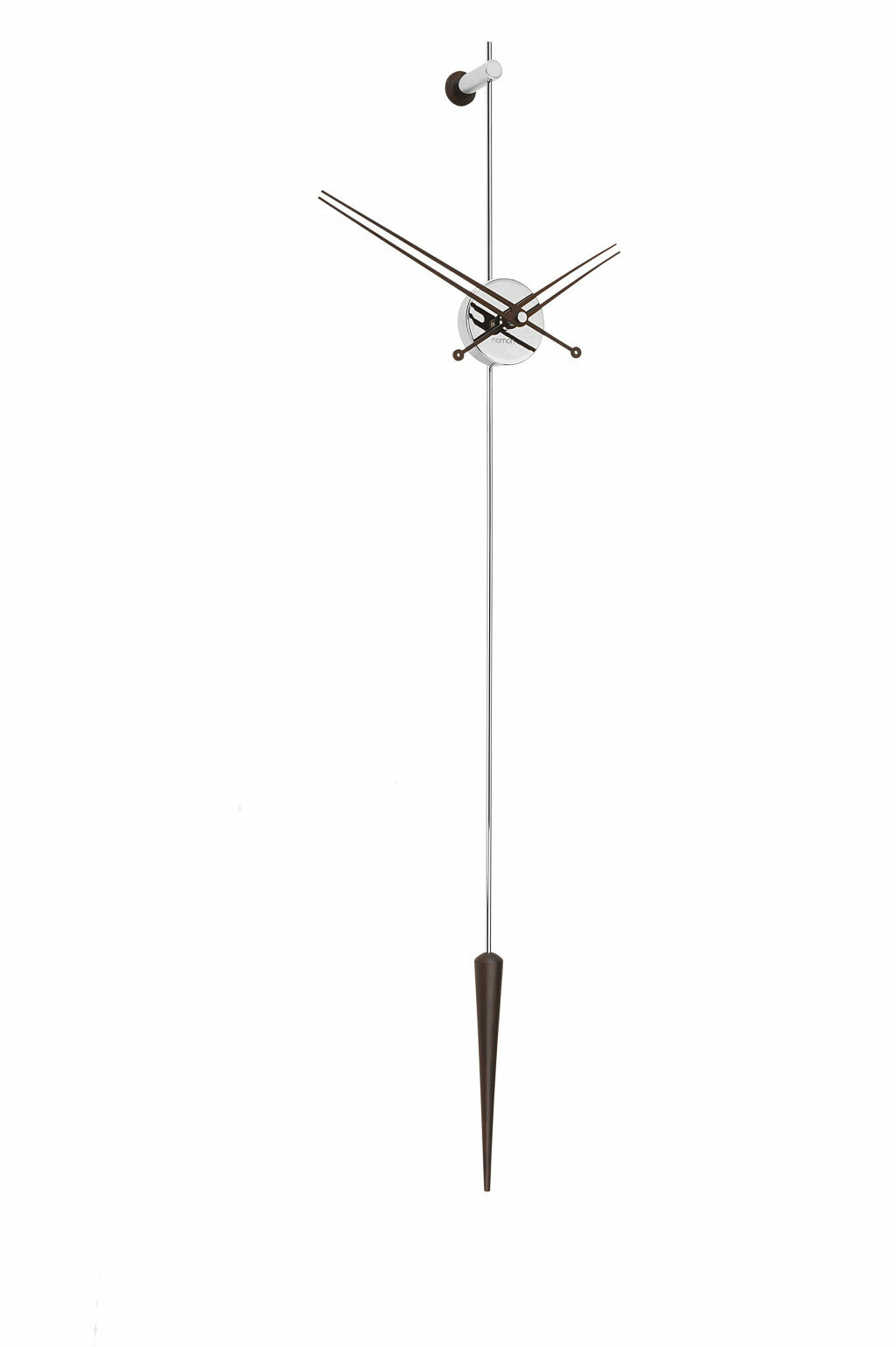 Часы настенные Special (основа - хром/стрелки и маятник - венге), D=37см, Н=113cm.