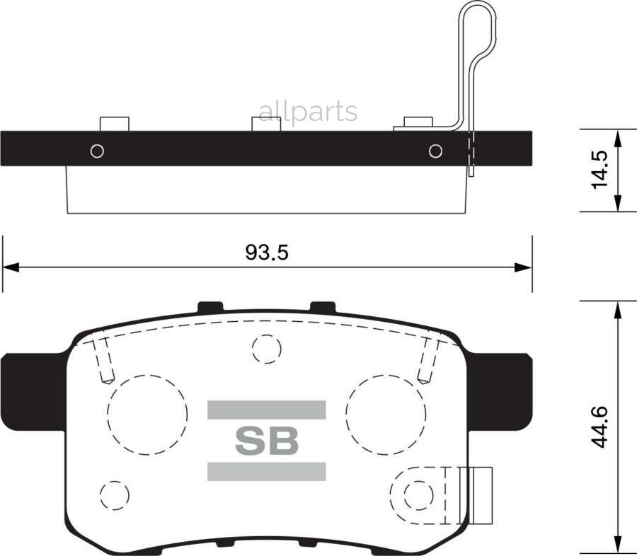 SANGSIN BRAKE SP2103 Колодки тормозные (Сзади) Honda Accord 08-13 / Inspire 07-12