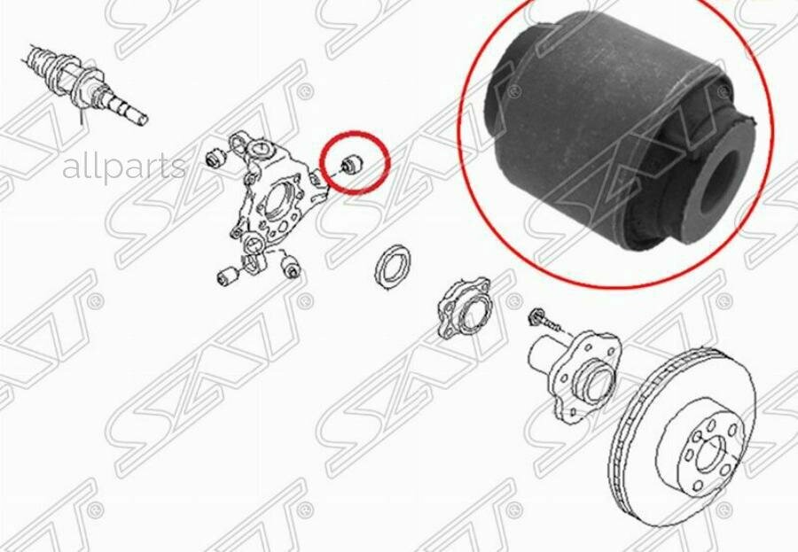 SAT ST-55157-CA000 Сайлентблок цапфы Infiniti FX35 02-08 / Nissan Murano 02-08