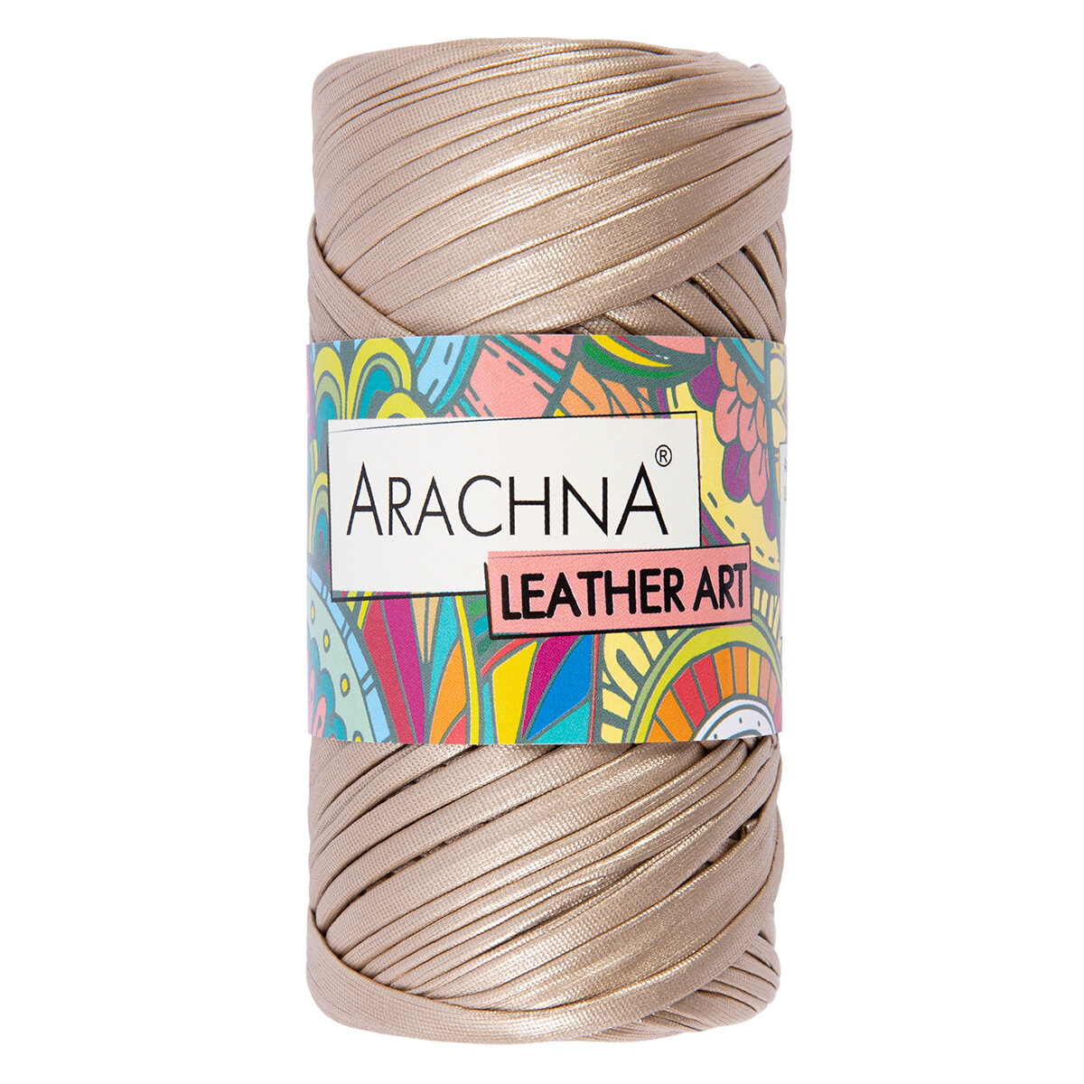 ARACHNA LEATHER ART пряжа 100% полиэстер 160 г ± 10 г 50 м для вязания изделий цвет №08 т. хаки (1шт)