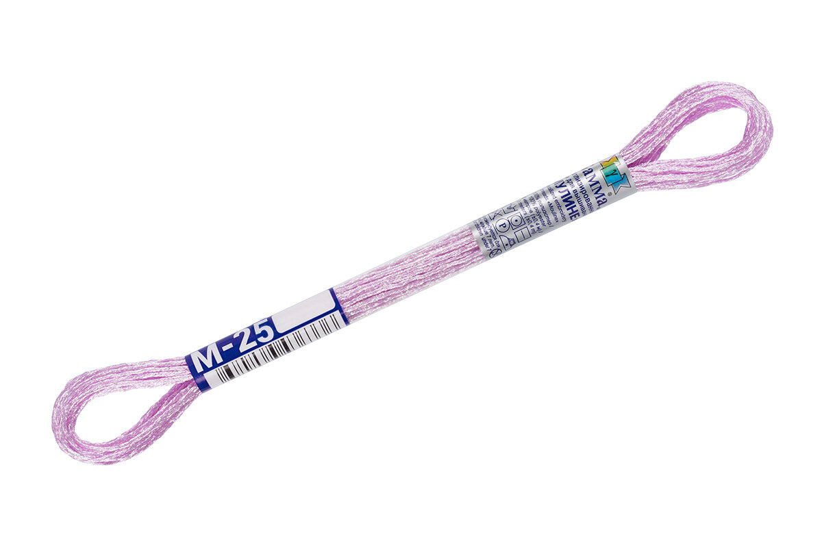 Мулине "Gamma" NM металлик 100% полиэстер 8 м М-25 лиловый