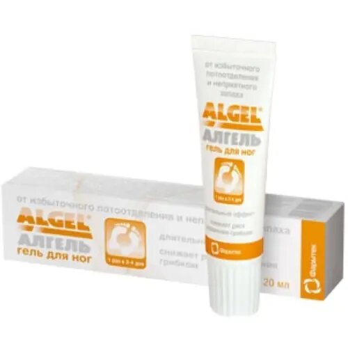 Алгель гель для ног антиперспирант 20 мл 3уп