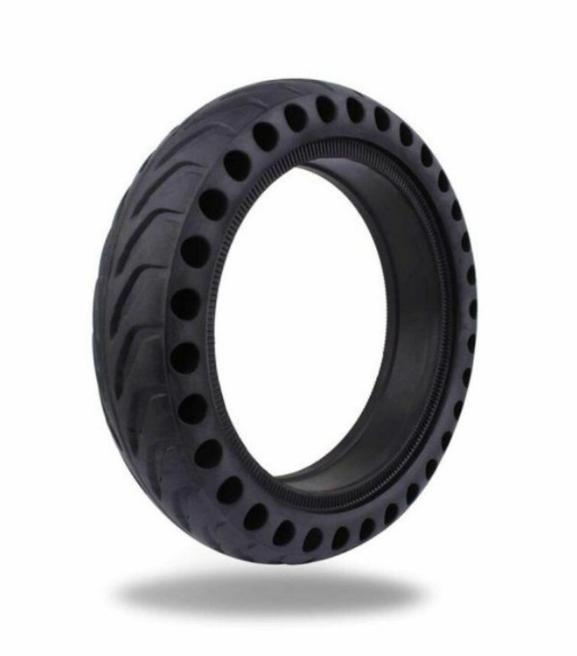 Литая покрышка черная, бескамерная шина для электросамоката Xiaomi 1s, Kugoo M2 Pro, Aovo m365 Pro, Yamato Andy, HOVERBOT ACE (8 1/2х2, с отверстиями)