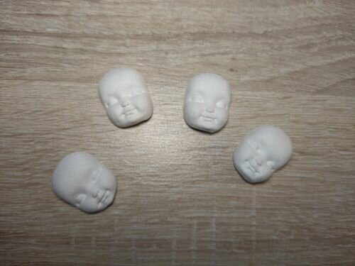 Набор лиц для ватной куклы. Личики для игрушек, детское, малыша - 4 шт.