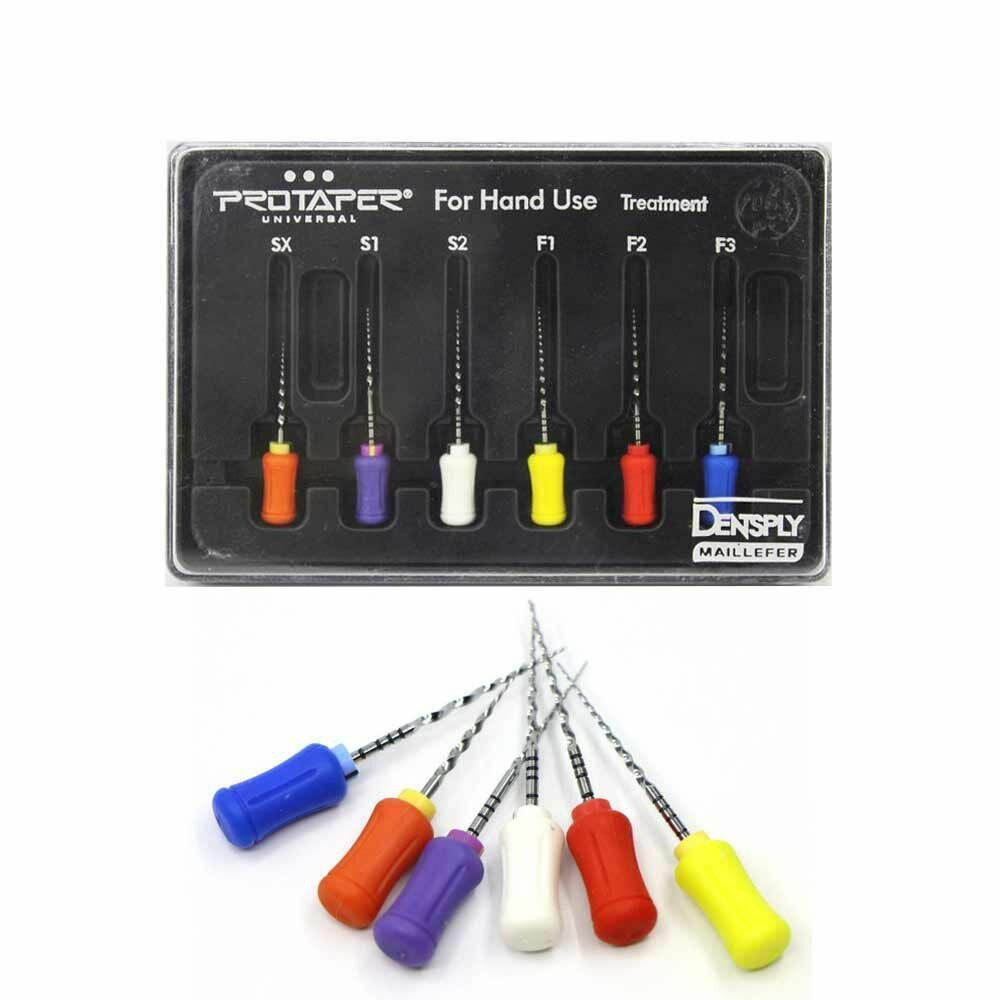 Протейперы ручные (6шт) ProTaper Дентсплай Майлифер (Dentsply Maillefer)в наборе (31мм :1хS1, 1хS2, 1хF1, 1хF2, 1хF3, 19мм 1хSX) от Incidental