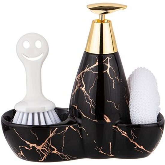 Дозатор Lefard для моющего средства "fantasy" 500 мл + губка и щетка 20*9*18 см