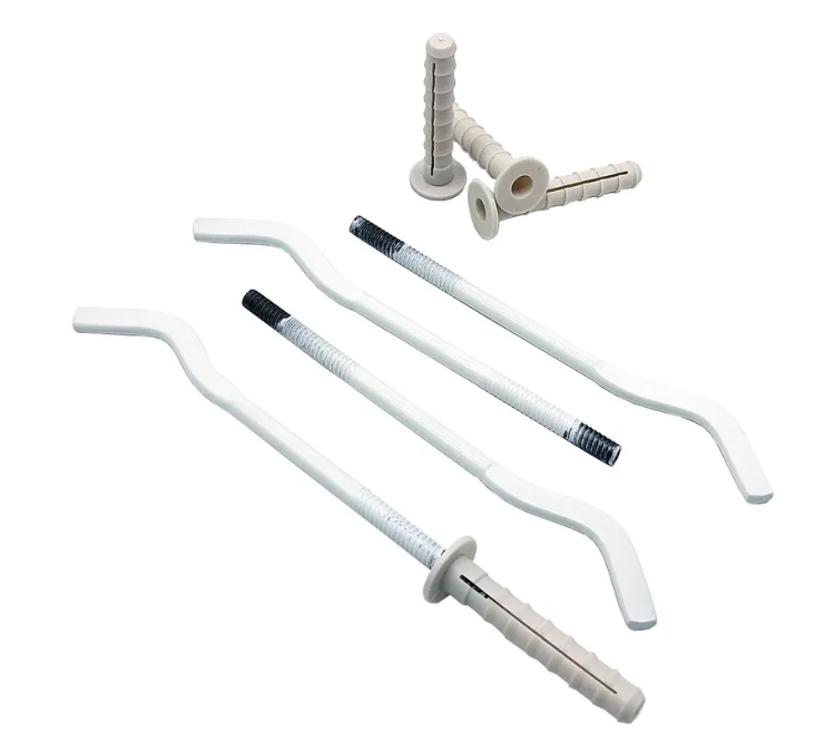 Кронштейн для радиатора штыревой круглый 8х180мм с дюбелем Д10 мм (4шт)