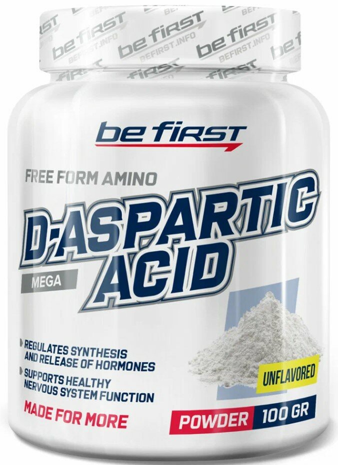 Be First D-Aspartic Acid powder 100 гр (Unflavored (Нейтральный))