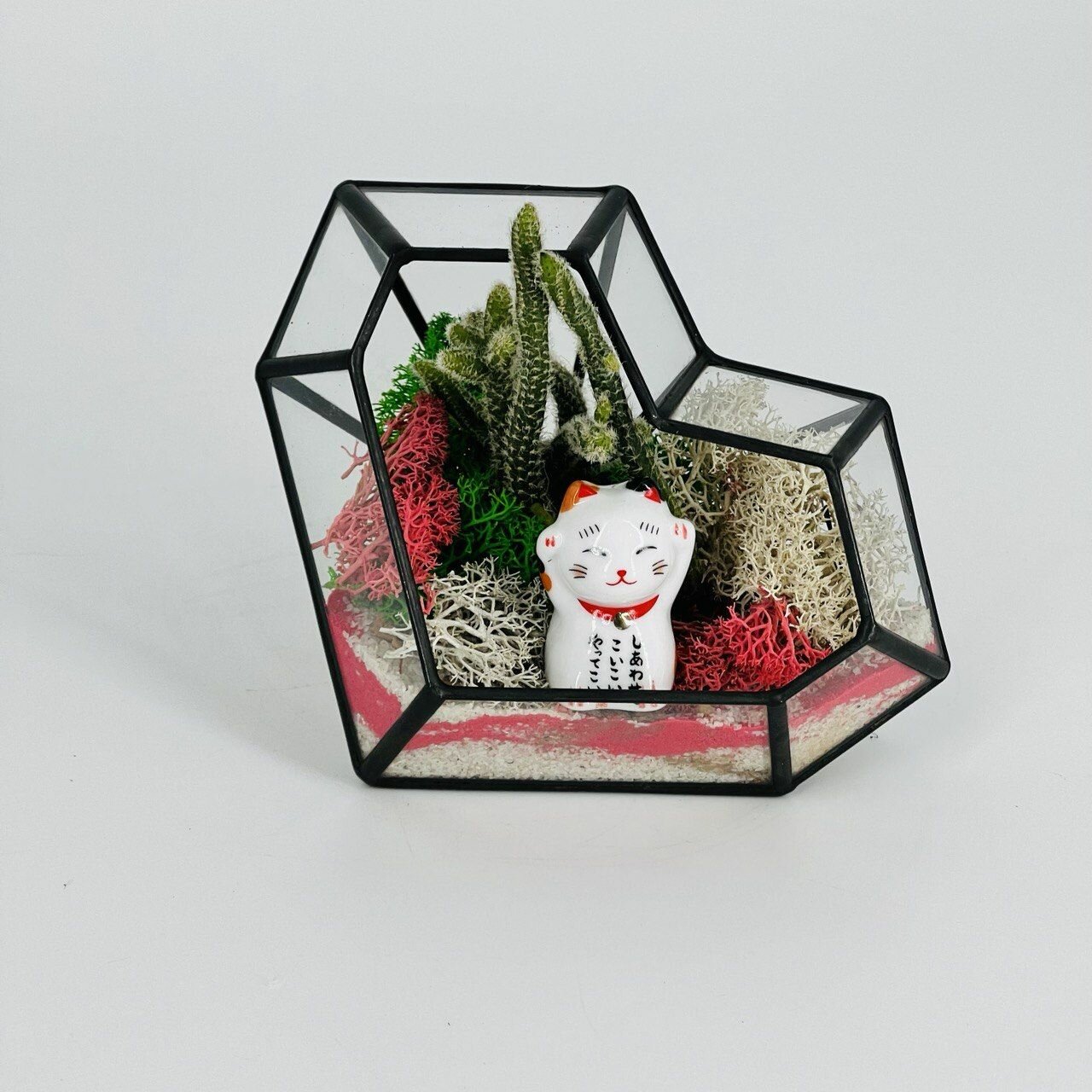 Флорариум сердце бриллиант, Манэки нэко-денежный кот