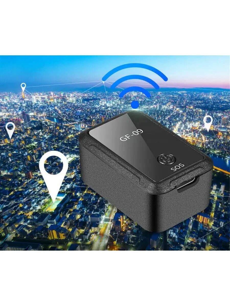 Мини gps трекер навигатор GF-09 для отслеживания животных