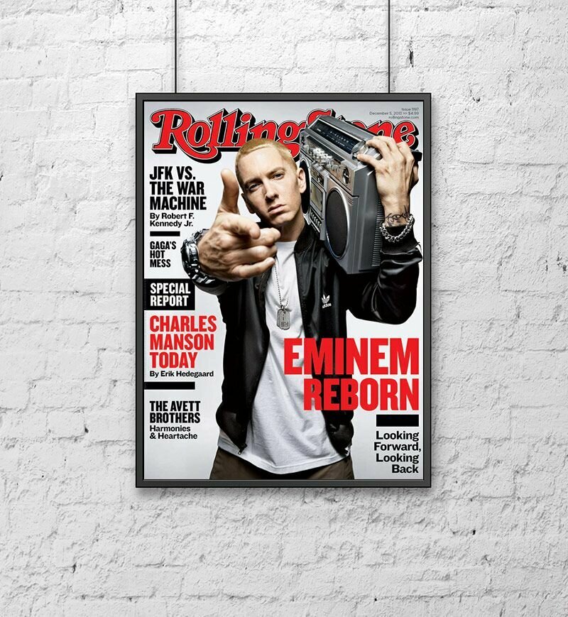 Постер для интерьера на стену (30х40 см). Eminem (Rolling Stone)