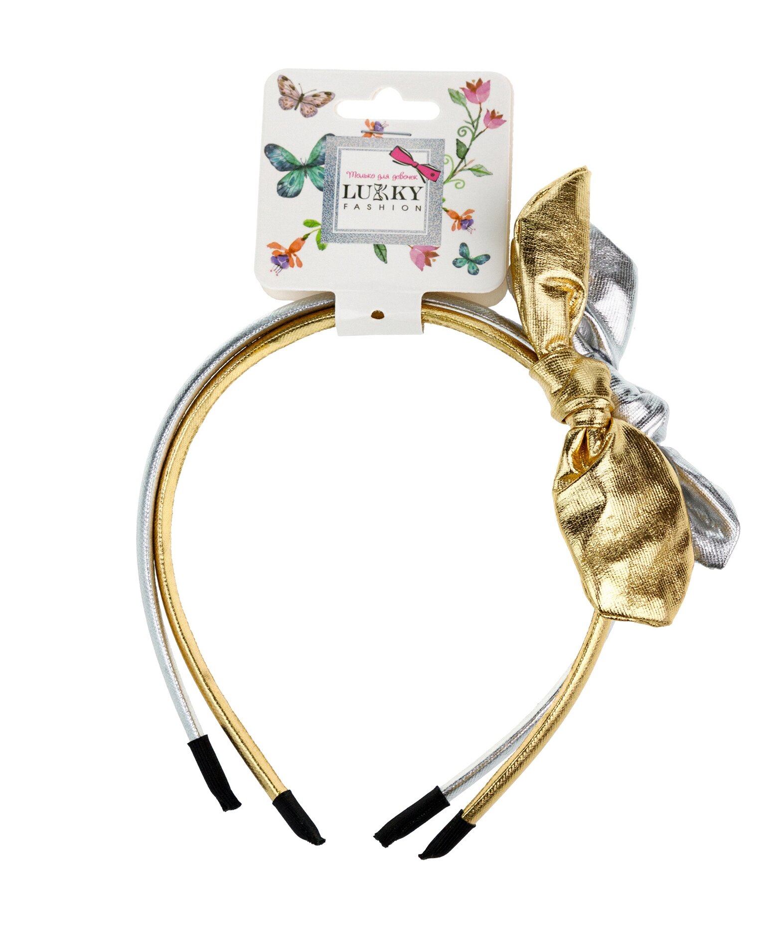LUKKY Набор ободков с бантиком "Металлик" (Ободки 2 шт.)