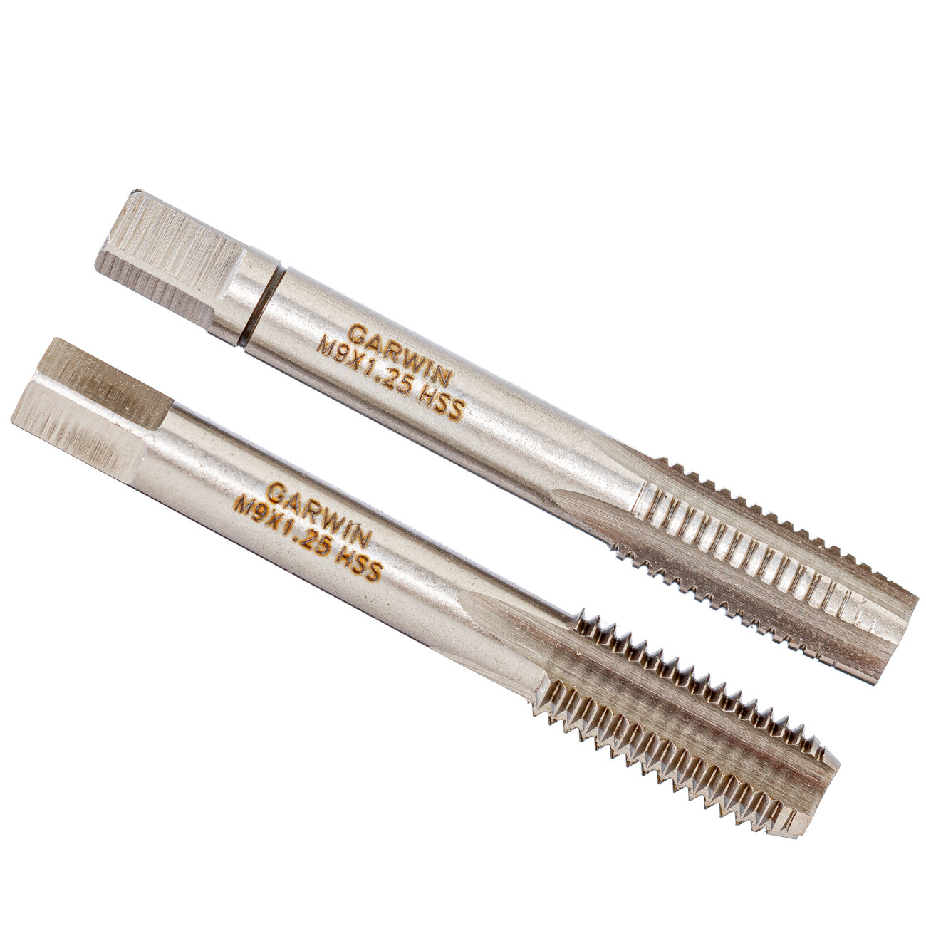 GARWIN INDUSTRIAL GM-TC09125 Метчики ручные M9x1.25, DIN 352, HSS, 6H, комплект из 2 штук