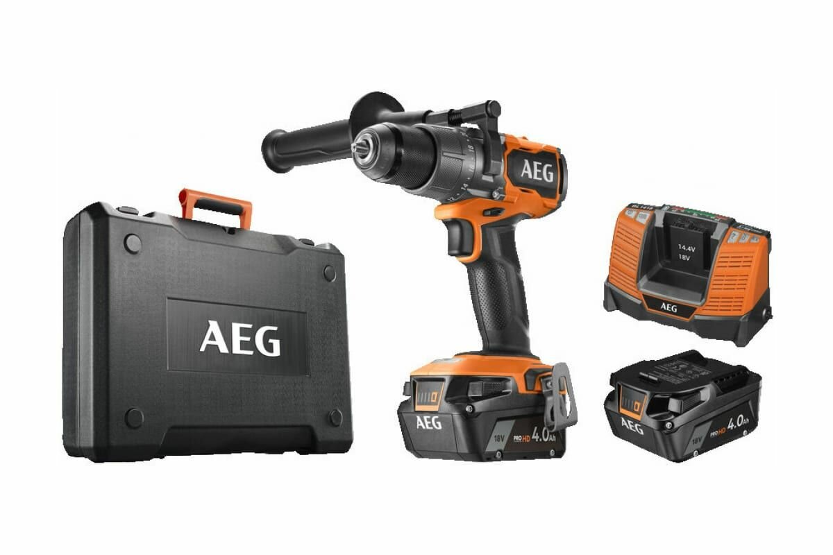 Бесщеточная аккумуляторная ударная дрель-шуруповерт AEG 18В BSB18C3BL-402C 4935478938