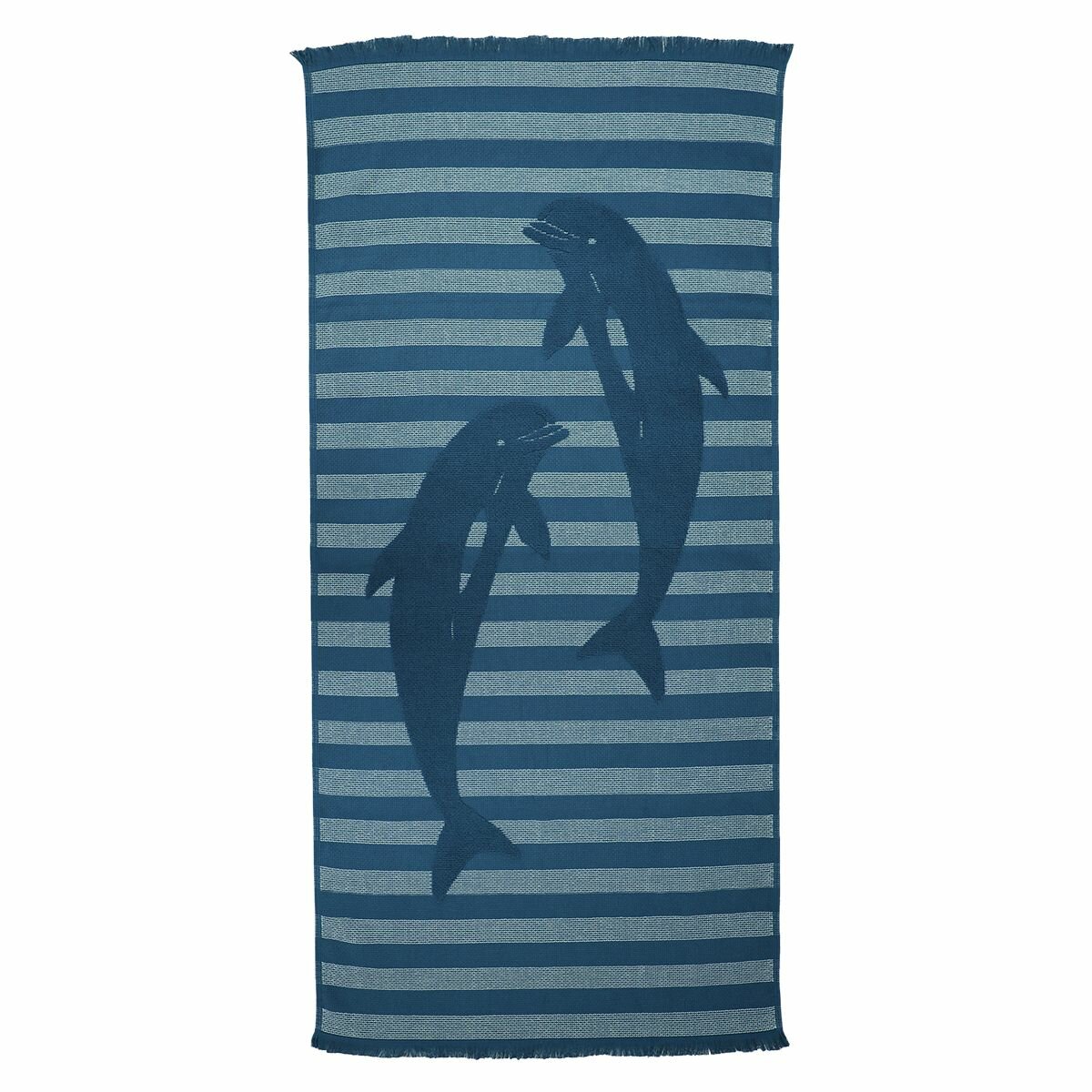 Полотенце махровое Bravo 70х150 см, Дельфин, синий, 1 шт, хлопок