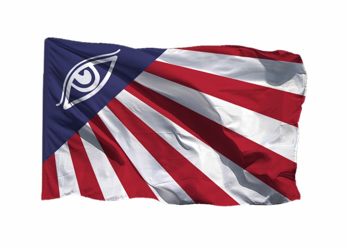 Флаг Иллюминатов 90х135 см на сетке для улицы, для флагштока