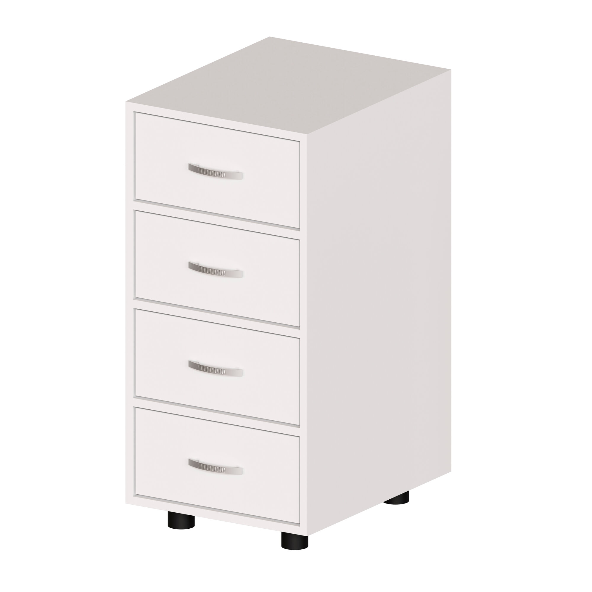 Комод СитиМебель-5 Ширина 40 см, Глубина 50 см, Высота 83 см, цвет: белый