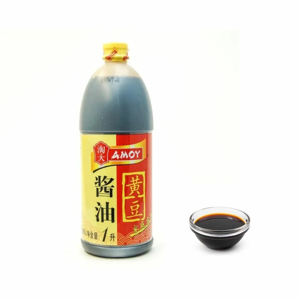 Соевый соус из жёлтых бобов 1 л, AMOY ( Китай ), соевый соус для суши.