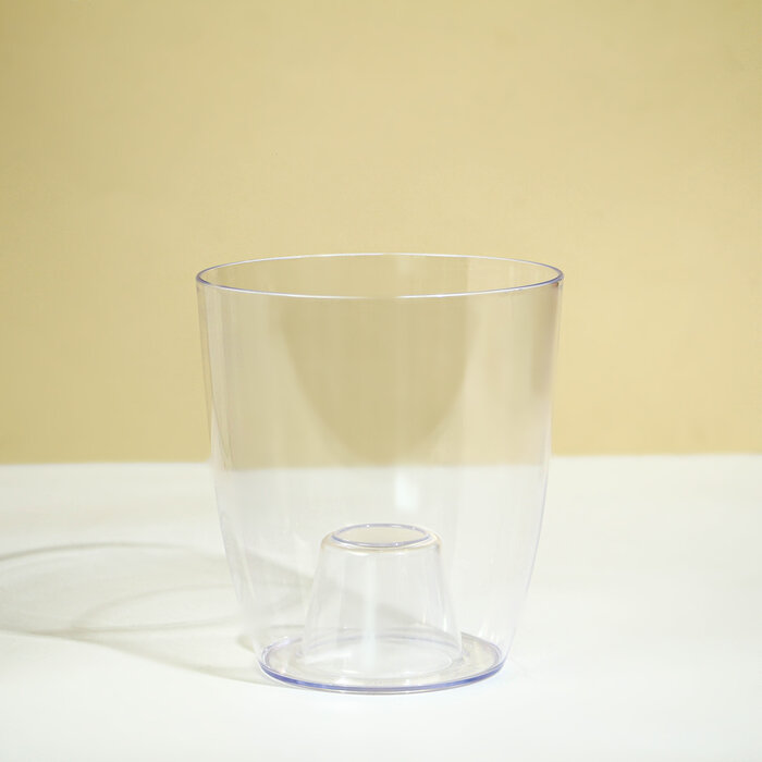 Горшок для орхидей 2 л, 14,8 х 16,2 см круглая, пластик прозрачный 10624185