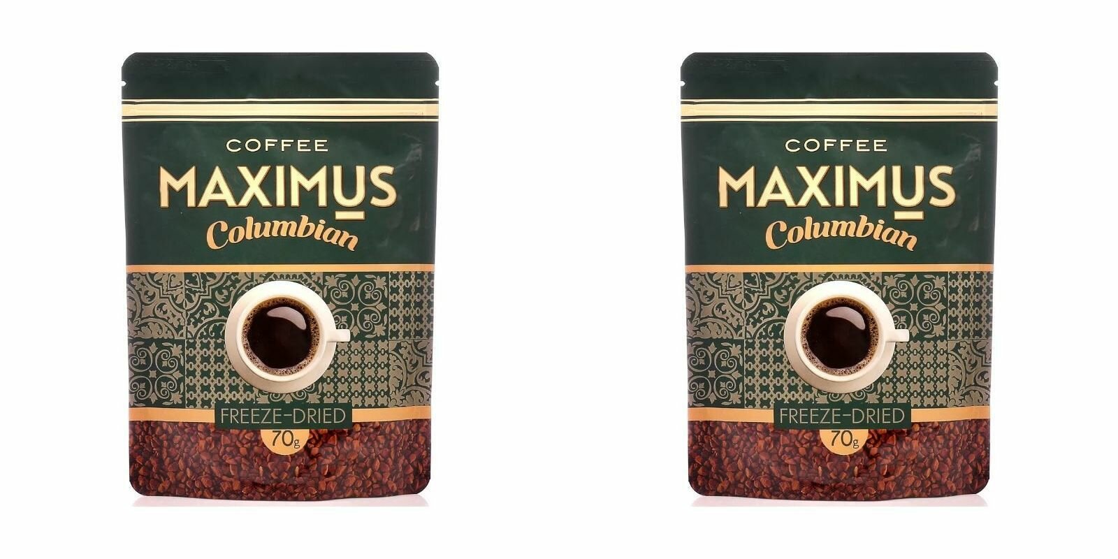 Maximus, Кофе растворимый, Сублимированный, Columbian, 140 грамм, 2 шт