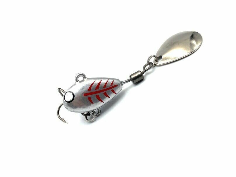 Тейл-спиннер "Hurricane" 28 г, Silver GHOST