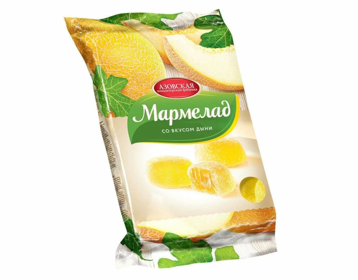 Азовская кондитерская фабрика Мармелад Со вкусом Дыни,300 гр.
