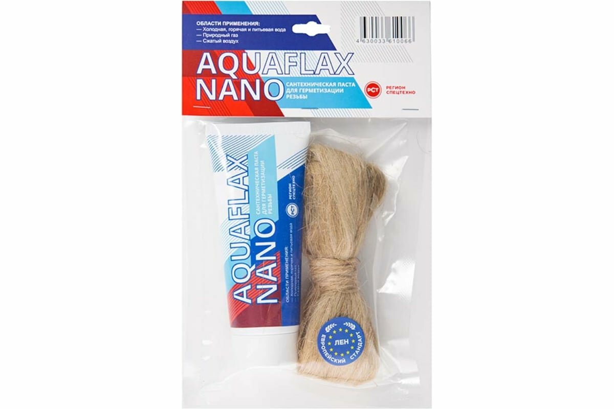 Aquaflax nano 04055 паста для льна в тюбике 270 г и добавка 40 г льна евро для рациона