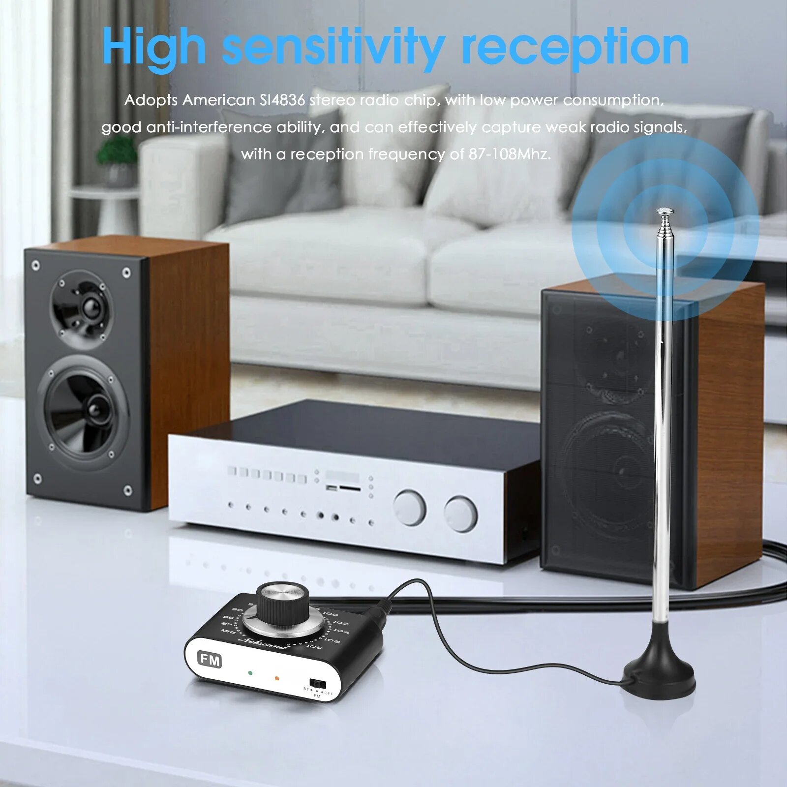 Nobsound Мини Bluetooth FM-радиоприемник — фото 1
