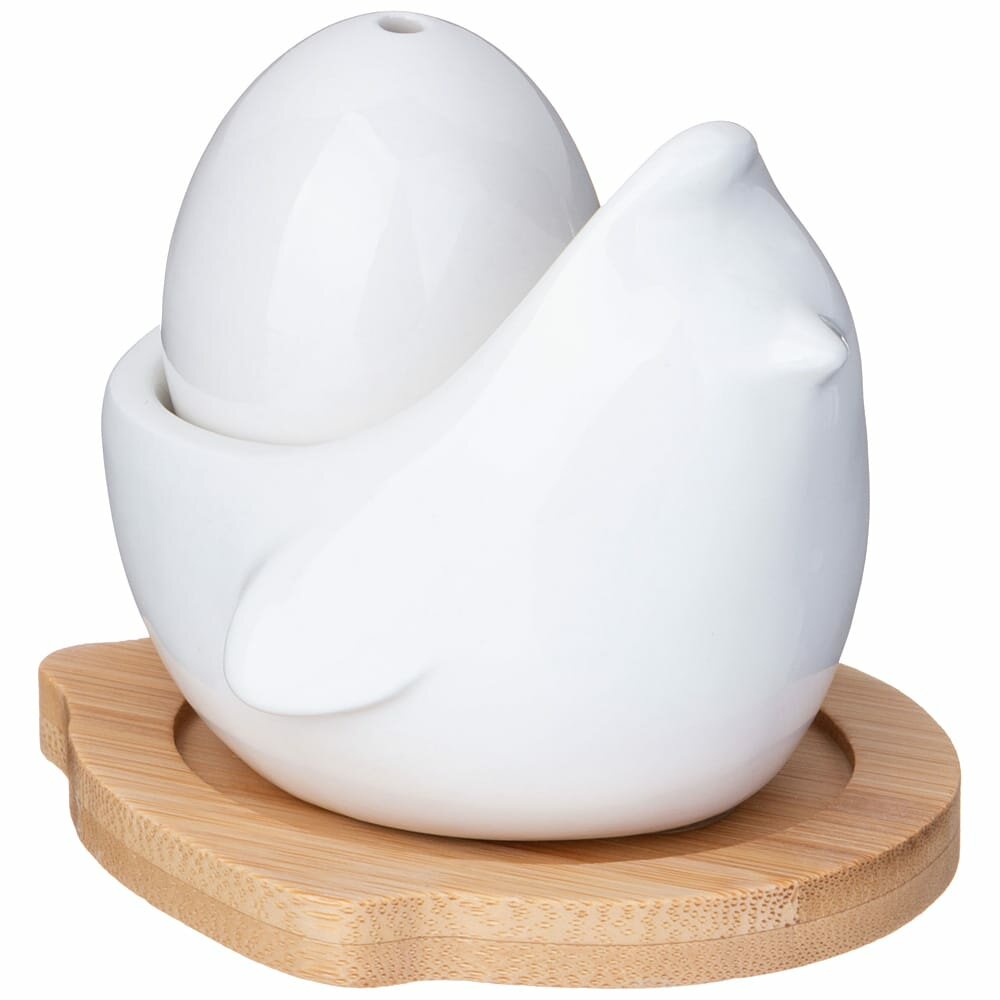 Набор для специй lefard native 2 пр. в форме курочки с яйцом на дерев. подставке KSG-587-194