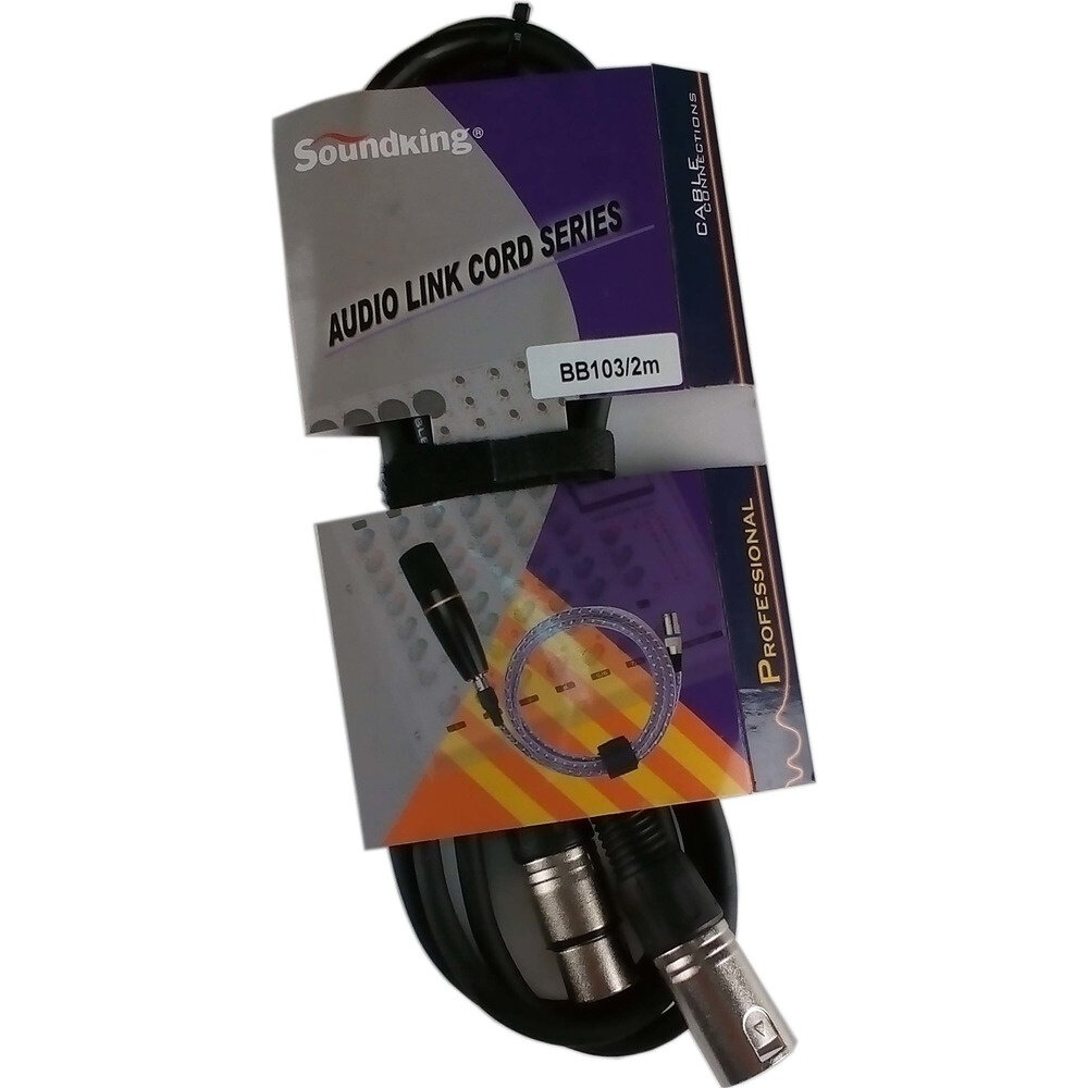 Кабель микрофонный XLRm-XLRf, Soundking BB103-2M, 2м