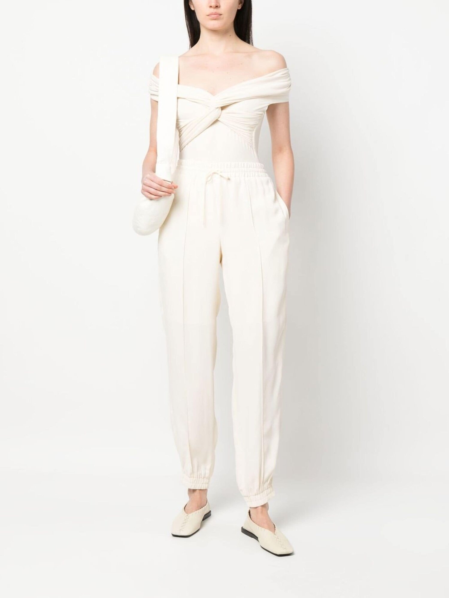 Брюки Jil Sander Drawstring tapered trousers, размер 42, разноцветный — фото 1