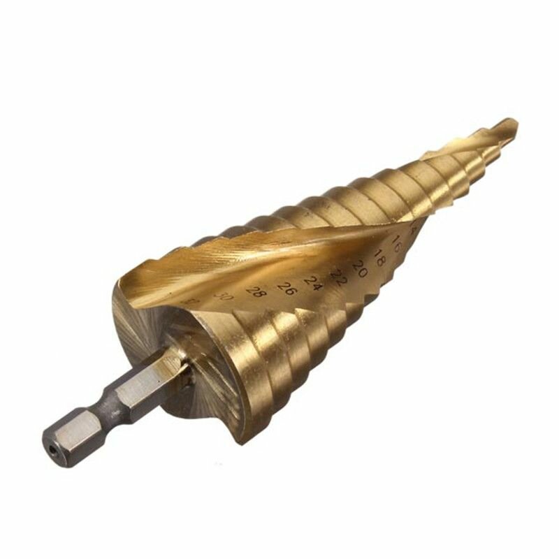 Ступенчатое сверло (15 ступеней) с титановым покрытием, 4-32 мм