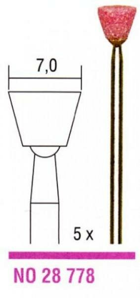 Шлифовальные насадки Proxxon (корунд, обратный конус, 5шт) (28778)
