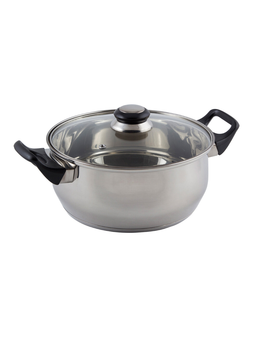 Кастрюля Mallony Bak-04, стеклянная крышка, нержавеющая сталь, 3,9 л