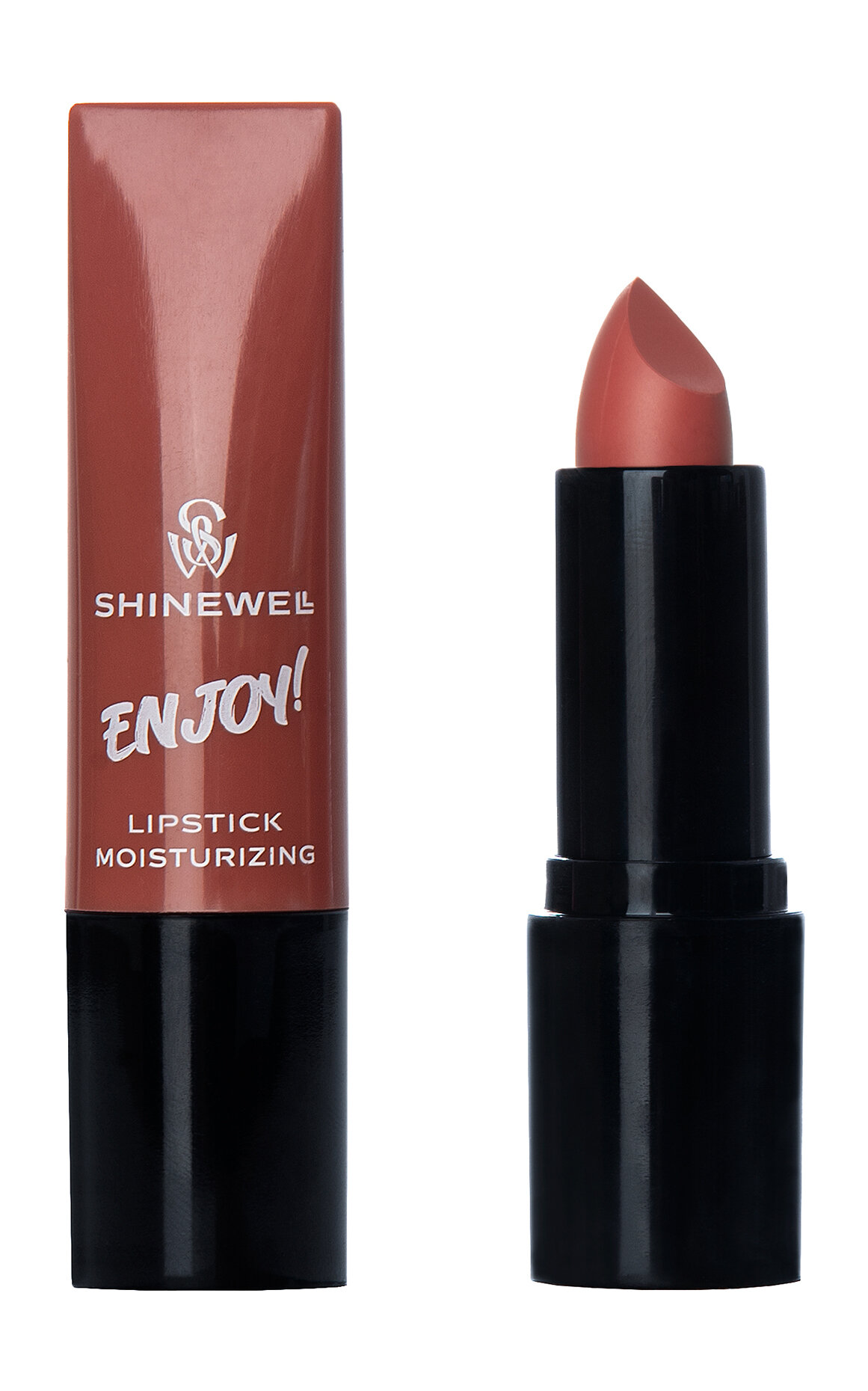 SHINEWELL Увлажняющая помада Enjoy, 3 г, 08 розовыый