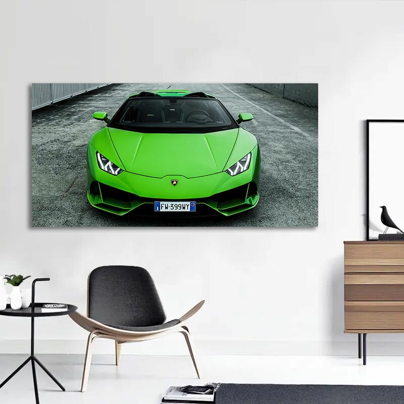 Картина "Ламборгини", на холсте, на подрамнике, дерево, 40x80 см