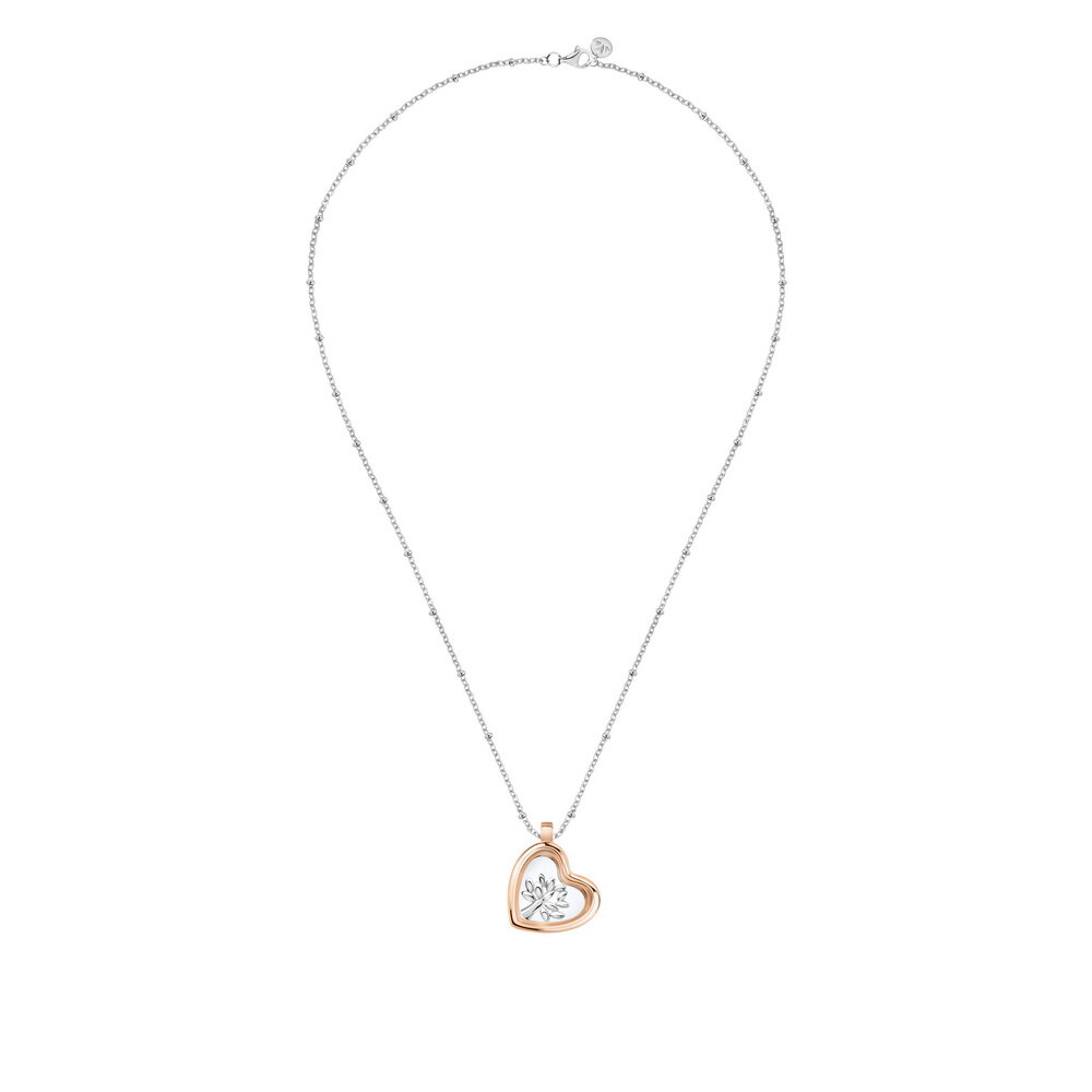 Колье, серебро, 925 проба, родирование, стекло