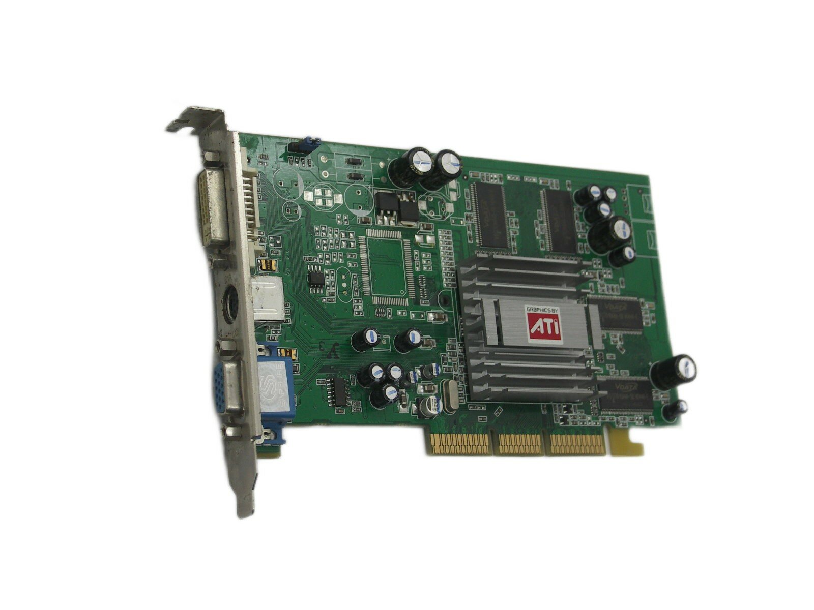 Видеокарта ATI Radeon 9250 128Mb AGP, Sapphire D-Sub+DVI+TV Out